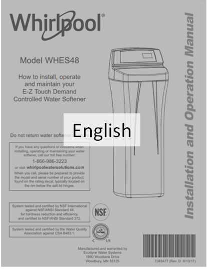 WHES48 EZ Manual – Whirlpool