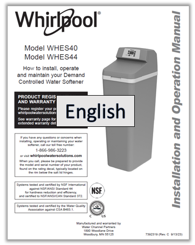 WHES40 / WHES44 Manual – Whirlpool